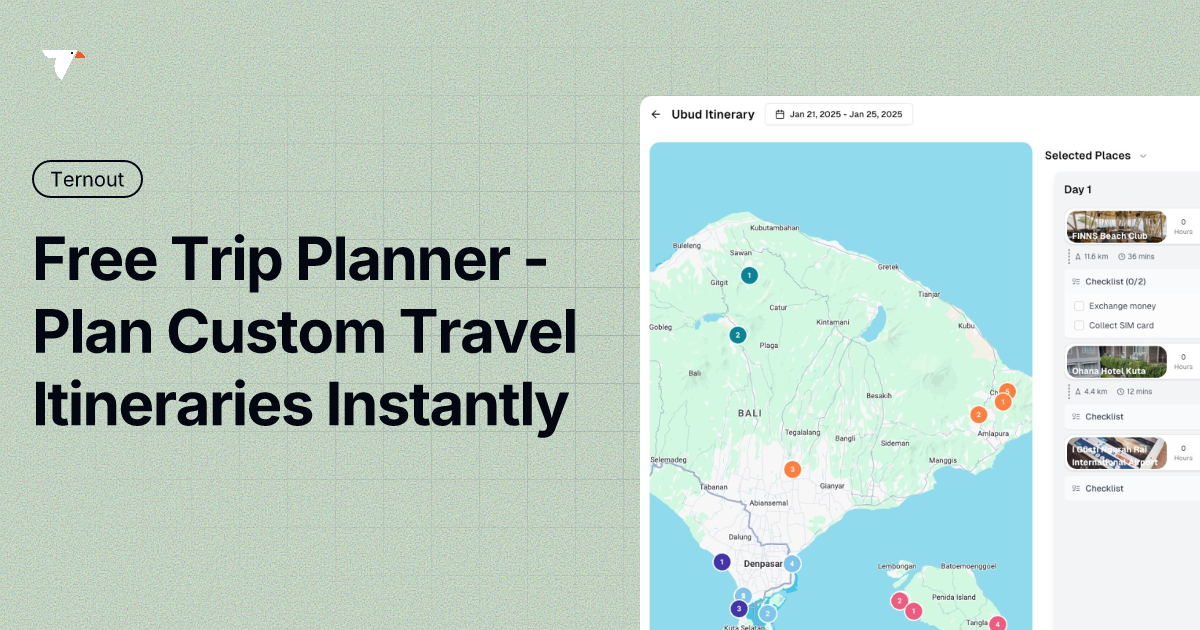 Plan Custom Travel Itineraries Instantly | Free Trip Planner - Ternout